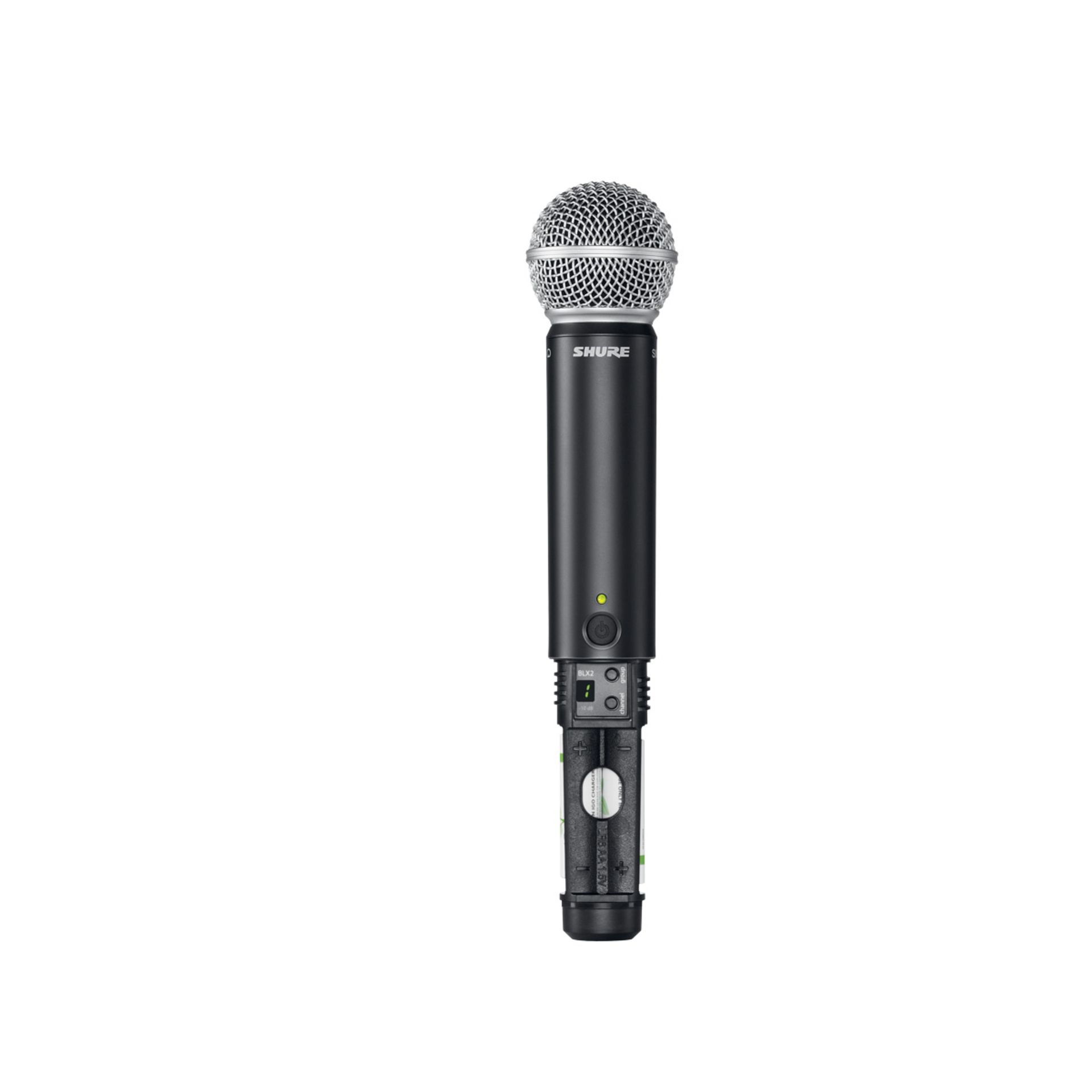 MICROFONE SHURE COM RECEPTOR SEM FIO BASTÃO DE MÃO BLX24BR/SM58 FREQ J10 - X5Music