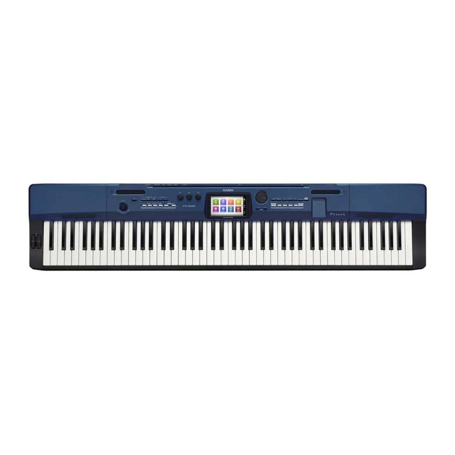 KIT PIANO CASIO PX-560M PRIVIA AZUL 88 TECLAS COM ESTANTE CS67 E PEDAL ...