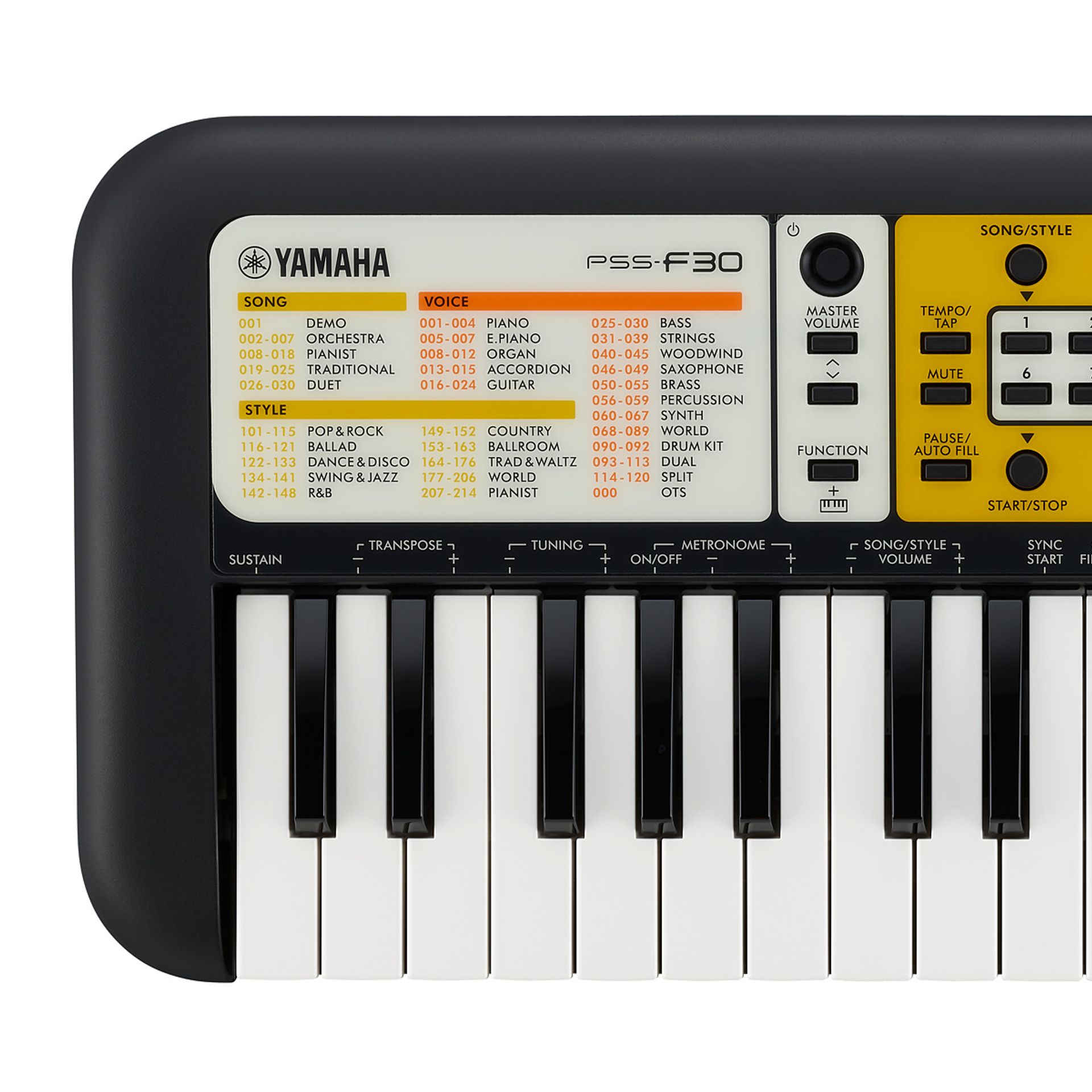 TECLADO YAMAHA PSS-F30 BK INFANTIL 37 TECLAS - X5Music