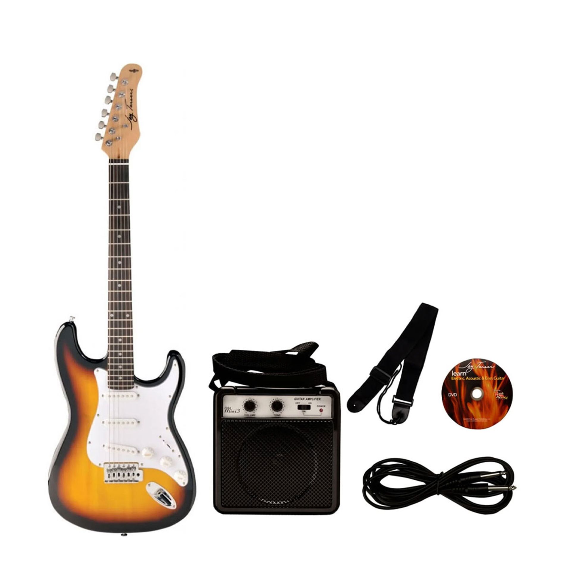 KIT GUITARRA + MINI AMP JAY TURSER JT-300-SBPAK-E SUNBURST - X5Music
