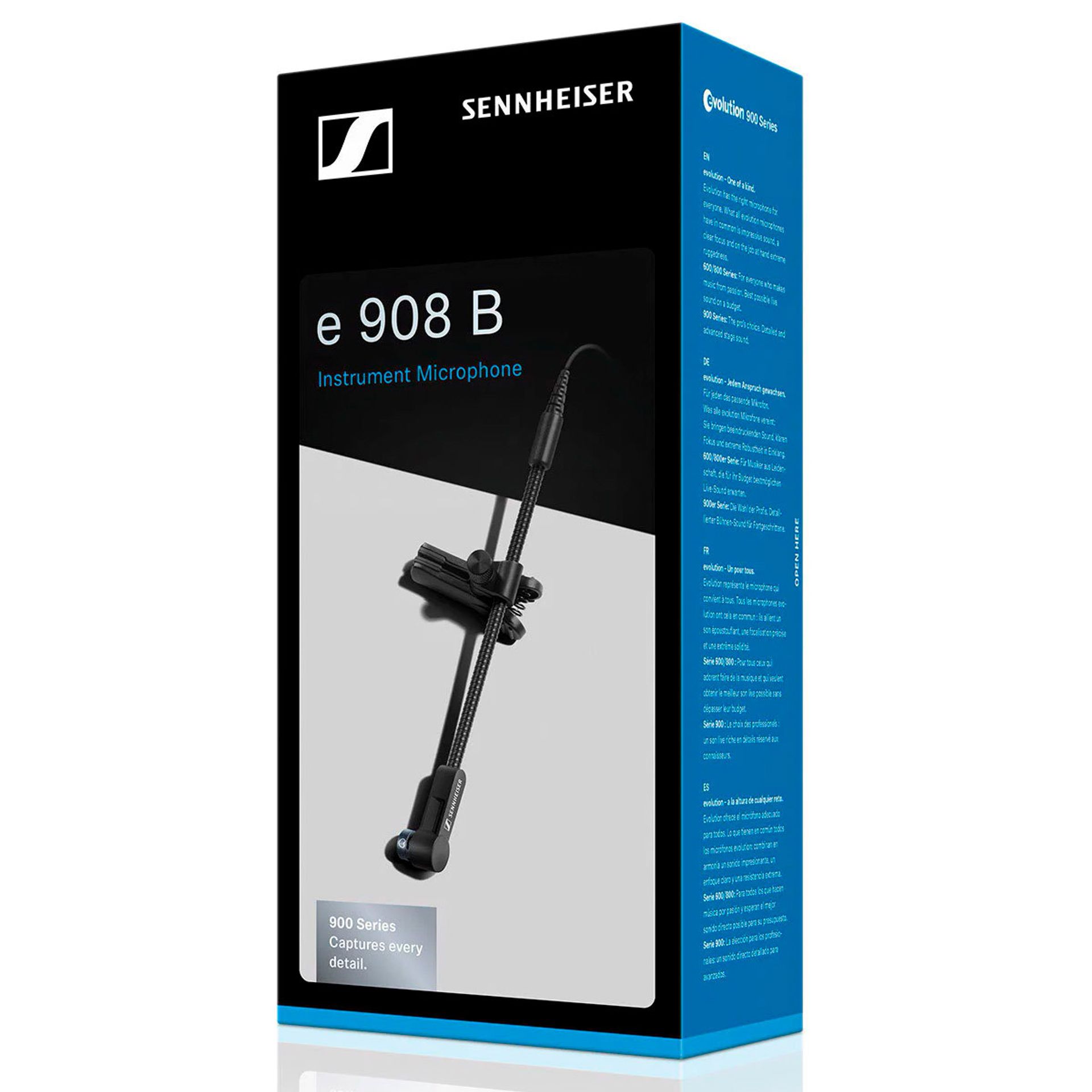 MICROFONE PARA SAX COM CLAMP SENNHEISER E908B CONDENSADOR - X5Music